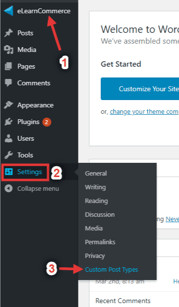 Modify Custom Post Type Definitions – eLearnCommerce Pro