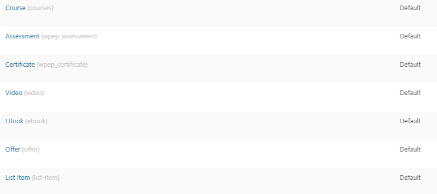 Modify Custom Post Type Definitions – eLearnCommerce Pro