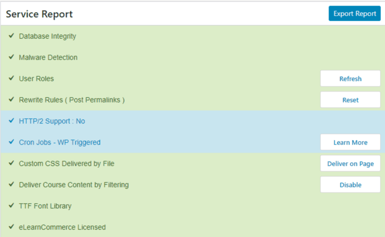 The eLearnCommerce System Status and Platform Health explained – eLearnCommerce Pro